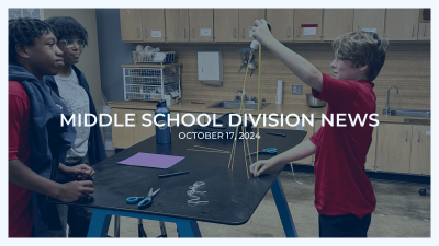 Middle School Division News: Oct. 17, 2024 | News | The Winston School